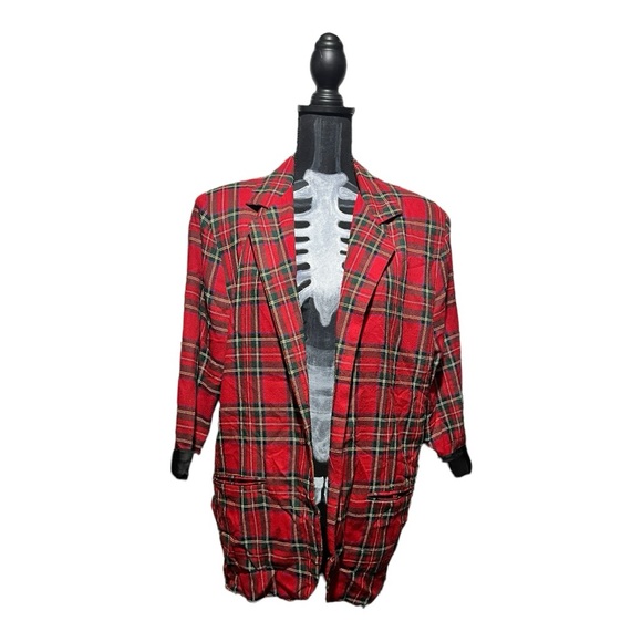 streetwear | Jackets & Coats | Vintage Streetwear Plaid Punk Blazer ...